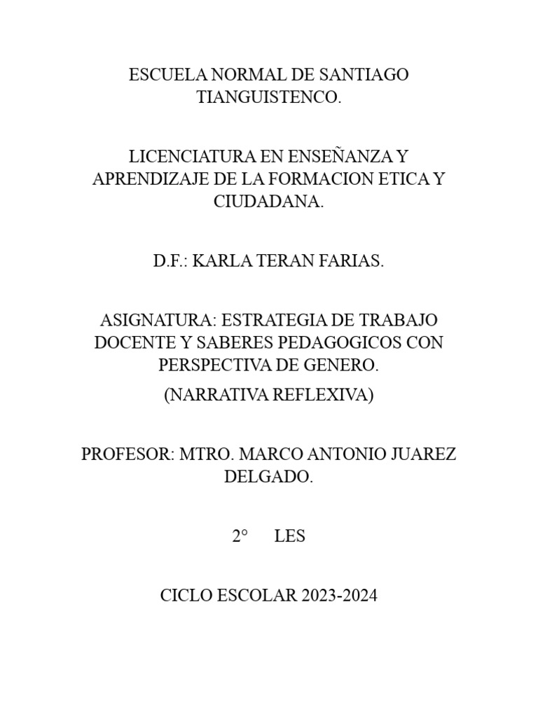 Informe KARLA | PDF | Enseñando | Maestros