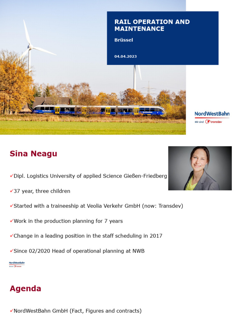 Case Study - NordWest Bahn ROM | PDF | Rail Transport
