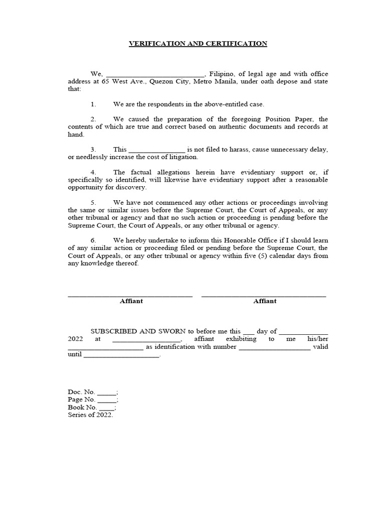 Verification and Certification - Draft | PDF