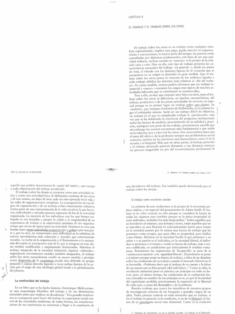 Dubet. El Declive de La Institucion. Cap 9 | PDF