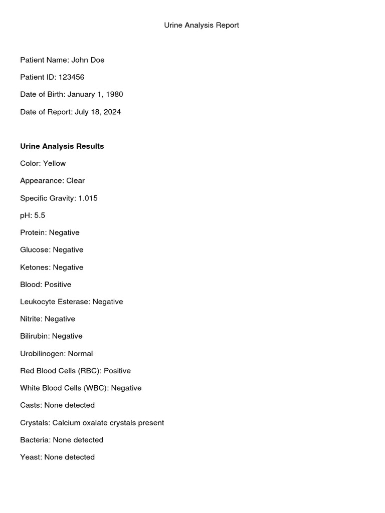 Detailed - Urine - Analysis - Report 2 | PDF