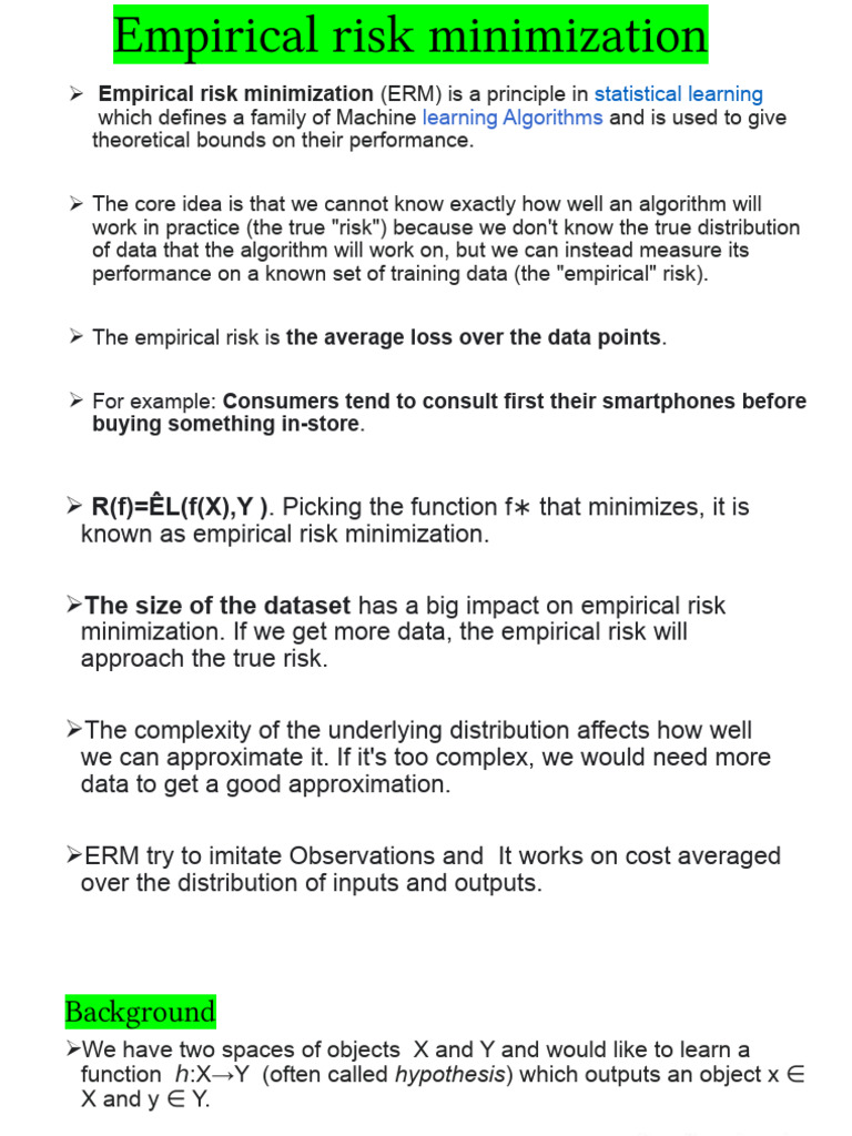 Empirical Risk Minimization | PDF | Cognition | Artificial Intelligence