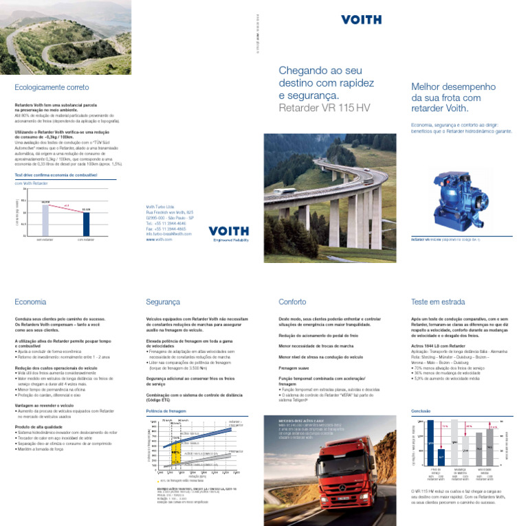 Especidicações Retarder Voith R 115 HV MB Axor 4144 | PDF | Freio ...