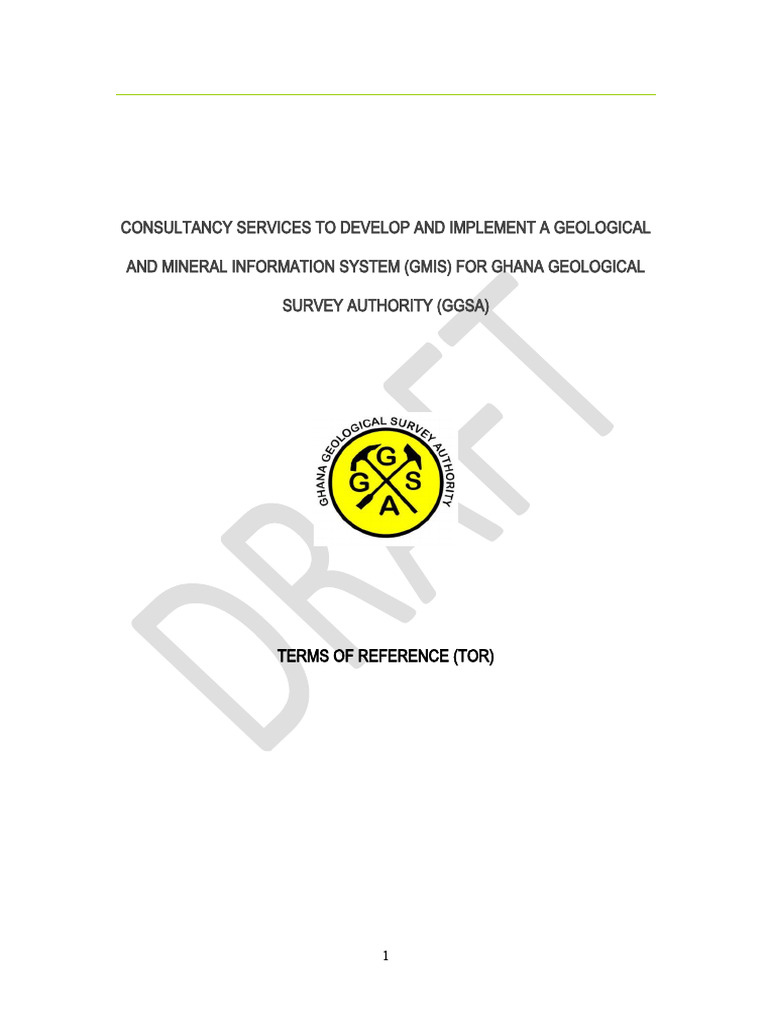 TOR For GMIS - Draft May 9 WB - PCU | PDF | Metadata | Geographic Information System