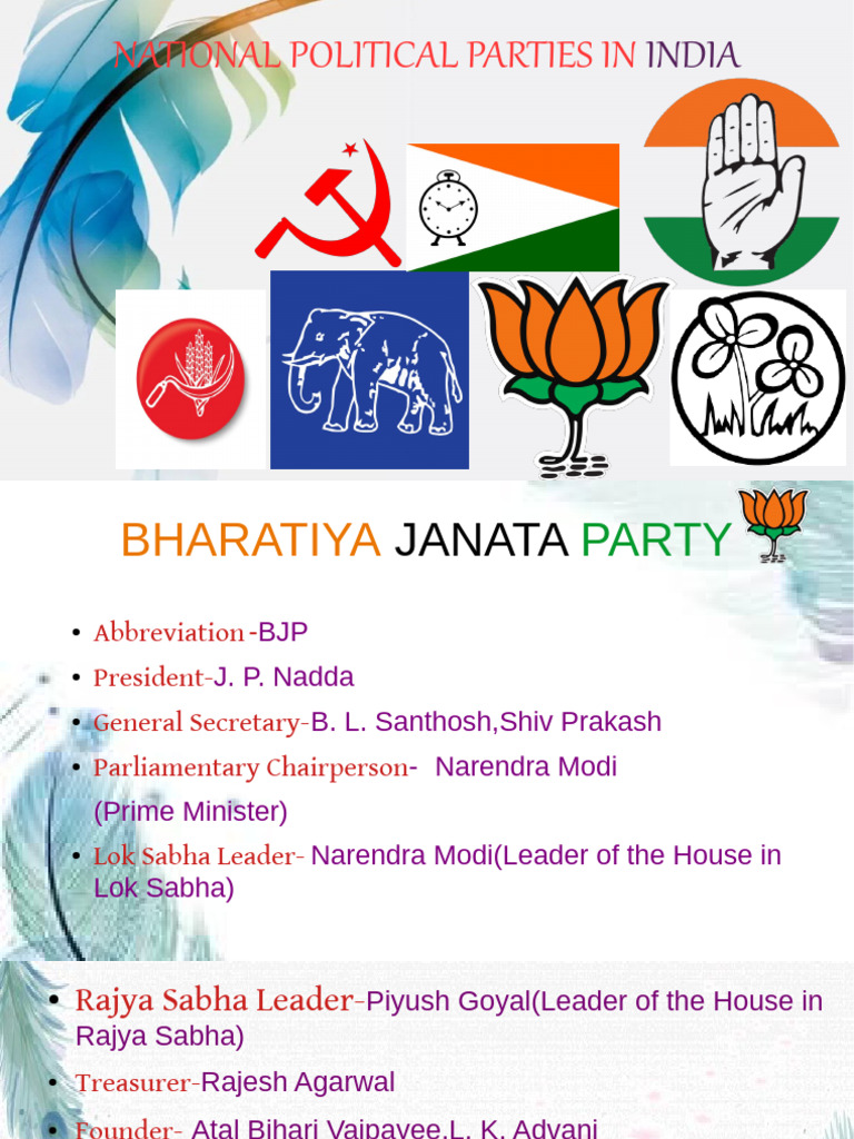 Civics National Political Parties in India | PDF