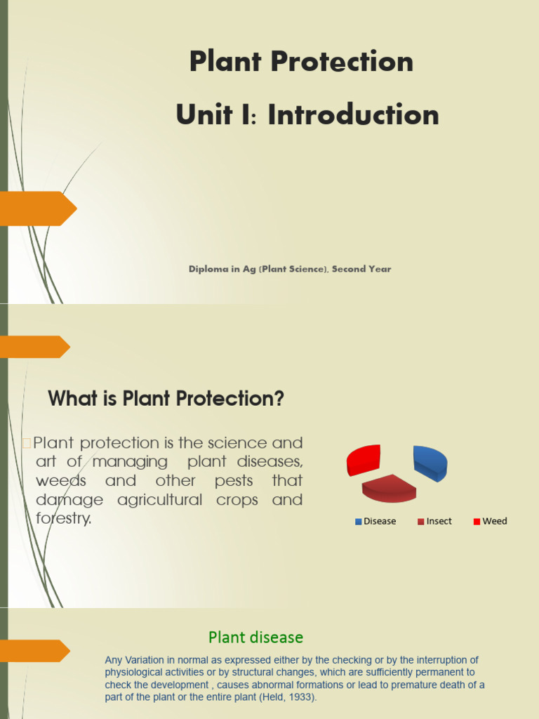 Unit 1 Introduction To Plant Protection | PDF | Pest (Organism) | Weed
