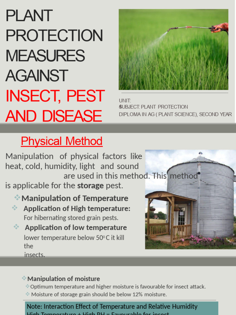 Unit 4 Plant Protection Measures | PDF | Pest (Organism) | Pest Control