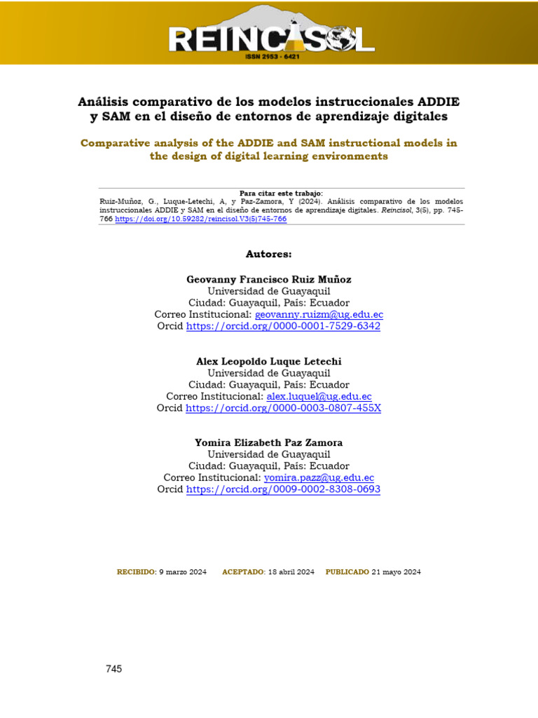 Análisis Comparativo de Los Modelos Instruccionales ADDIE y SAM | PDF ...