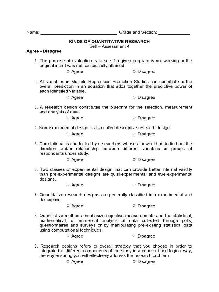 1stg Self Assessment4 Pdf Statistics Experiment