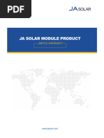 JA Solar PV Module Limited Warranty | PDF | Photovoltaics | Solar Panel