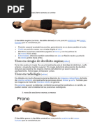 Posición de Decúbito Supino Dorsal | PDF | Términos anatómicos de ...