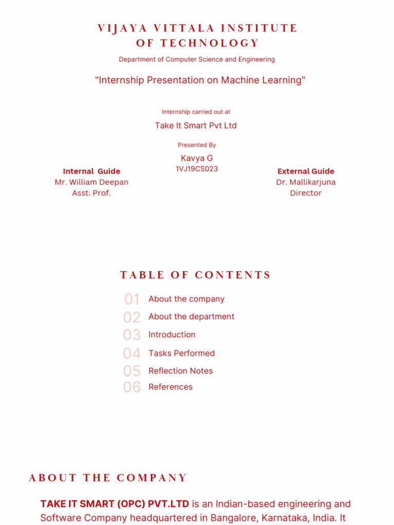Internship Presentation Kavya | PDF | Machine Learning | Technical Analysis