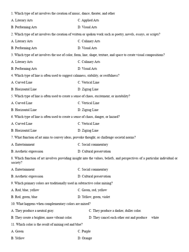 Arts and Hum | PDF | Color | The Arts