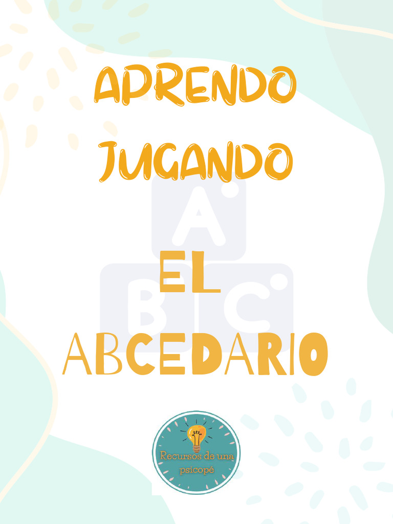 Aprendo Jugando El Abecedario | PDF | Lingüística | Escritura