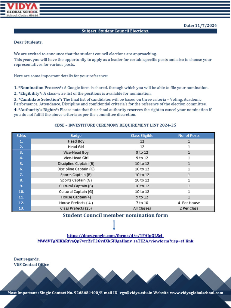 Student Council Election Guidelines | PDF | Government