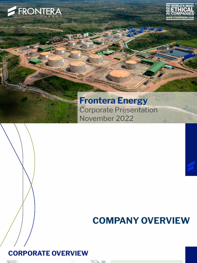 Frontera Energy Corporate Overview 2022 | PDF | Hedge (Finance ...