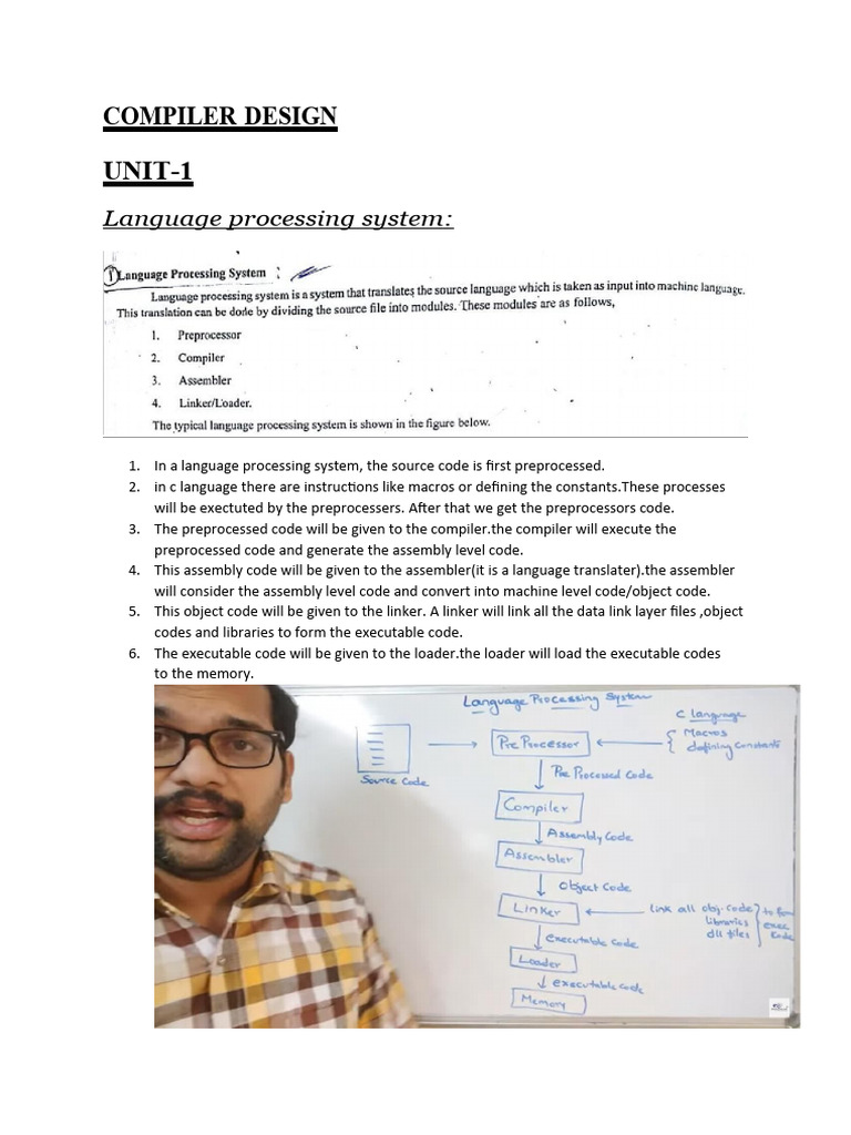 CD Unit 1 Merged | PDF | Parsing | Compiler