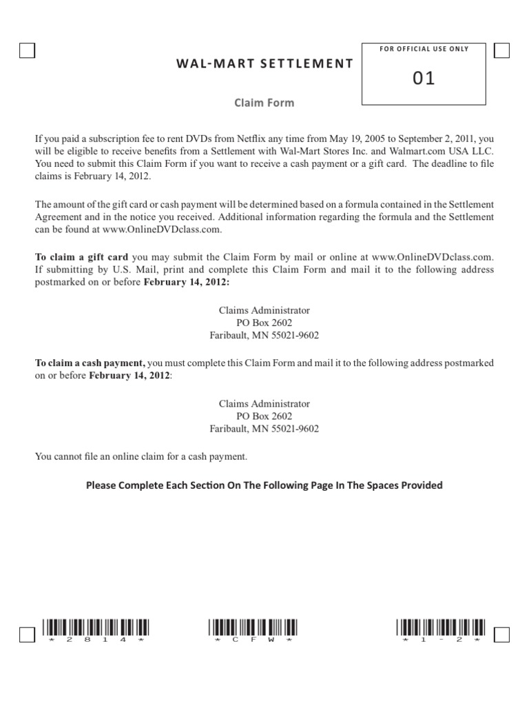 Claim Form | PDF