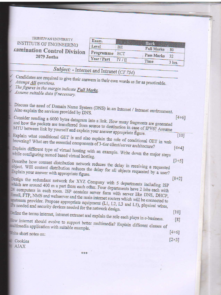 Engineering Exam Paper Analysis | PDF | Internet