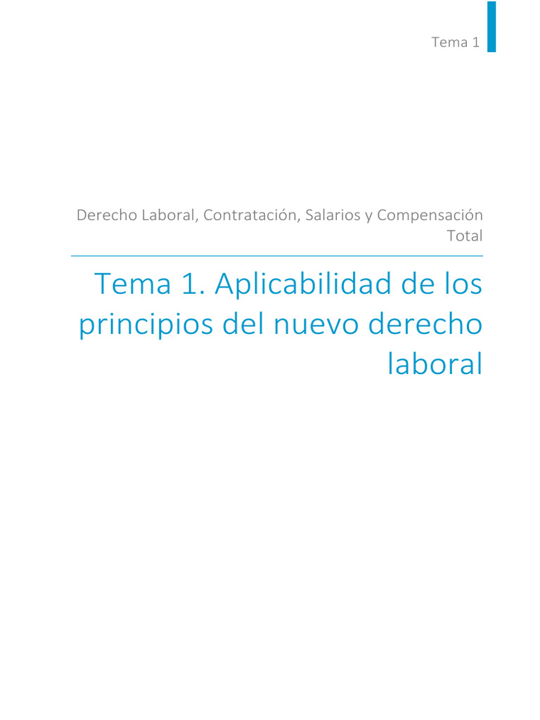 1451112 Tema 1. Aplicabilidad de Los Principios Del Nuevo Derecho Laboral | Descargar gratis PDF ...