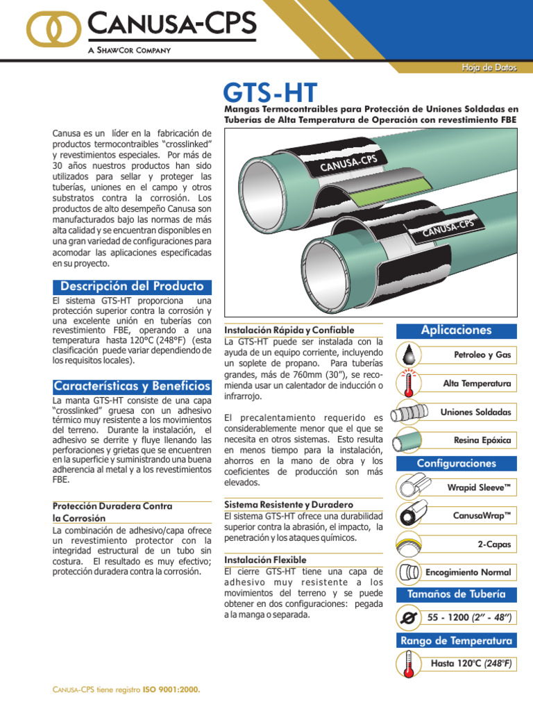 Spa PDS GTS-HT | PDF | Revestimiento | Soldadura