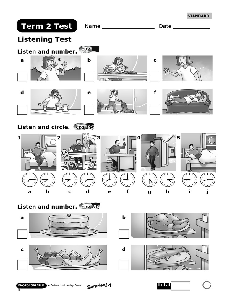 Surprise! 4 Term 2 Test Standard | PDF