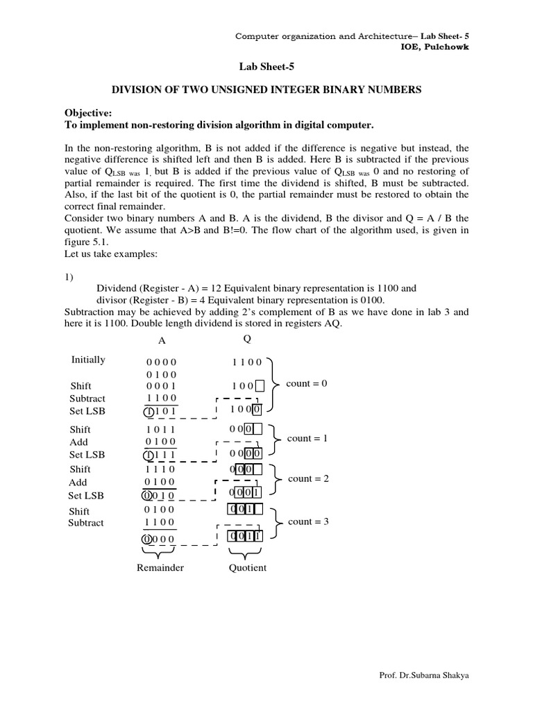 Computer Organization and Architecture Lab 5 | PDF | Theoretical ...