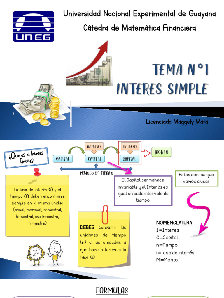 Interes Simple Diapositivas | PDF | Año | Comunicación escrita