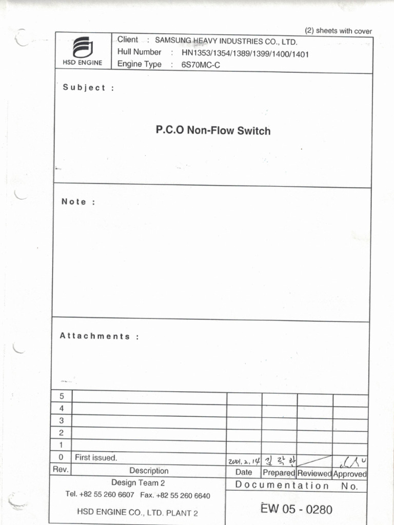 PCO Non-Flow Sensor | PDF