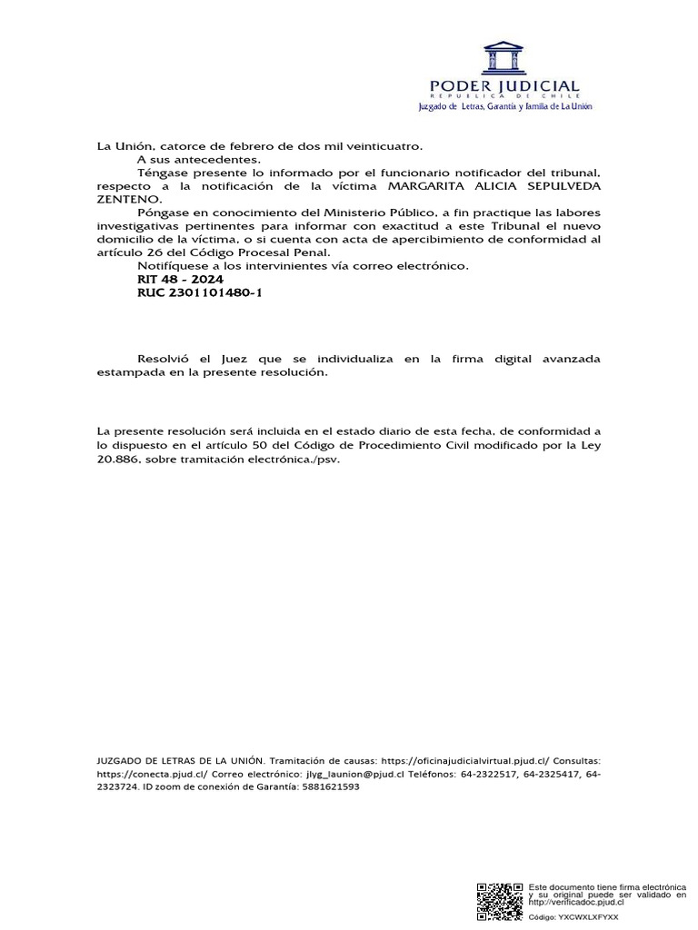 Este Documento Tiene Firma Electrónica y Su Original Puede Ser Validado ...