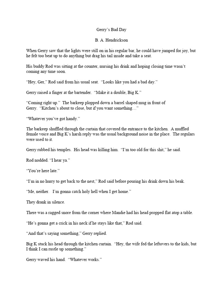 Gerry's Bad Day | PDF