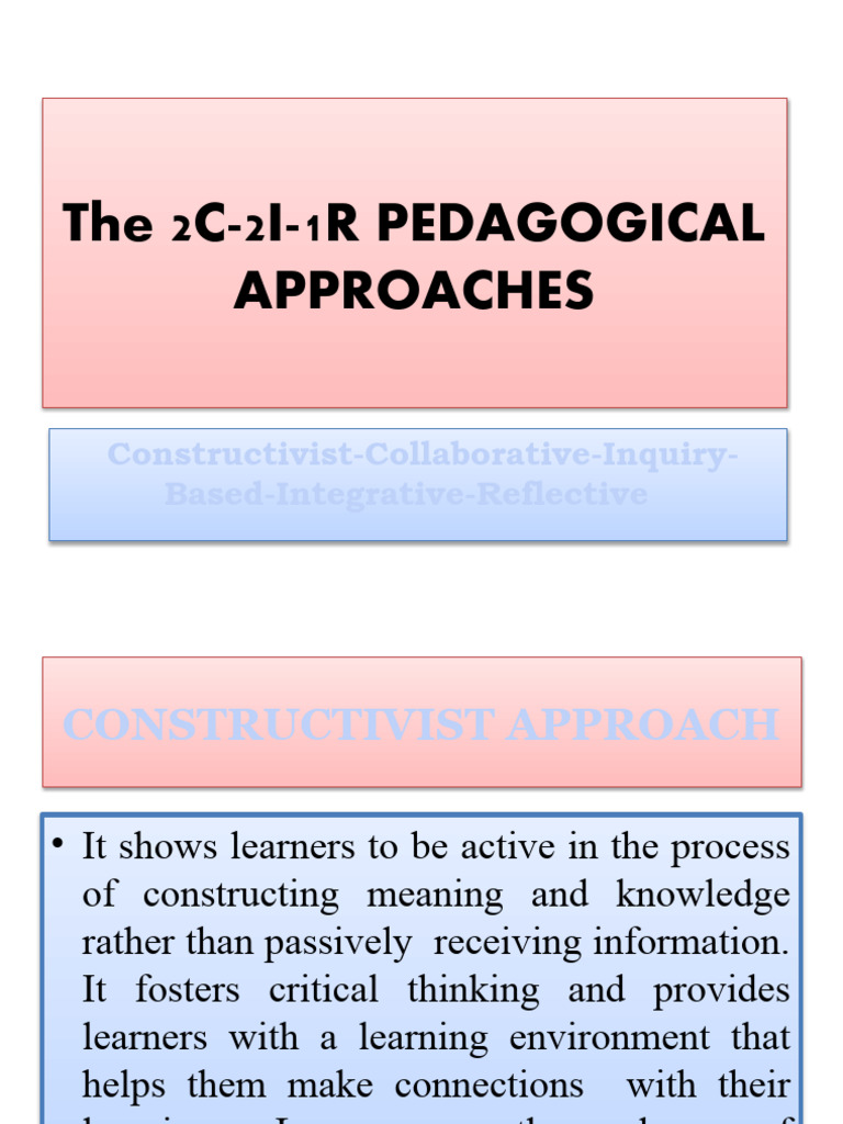 English Pedagogical Approaches | PDF | Learning | Constructivism ...