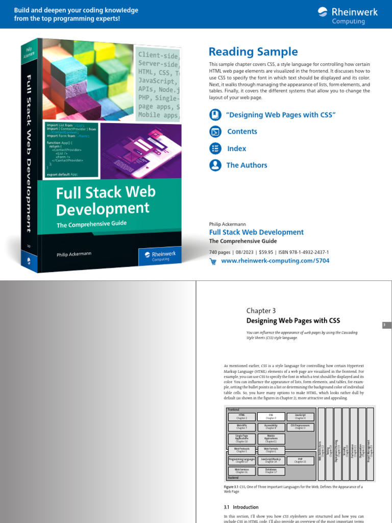 Reading Sample Sap Press Full Stack Web Development the Comprehensive Guide | PDF | World Wide ...