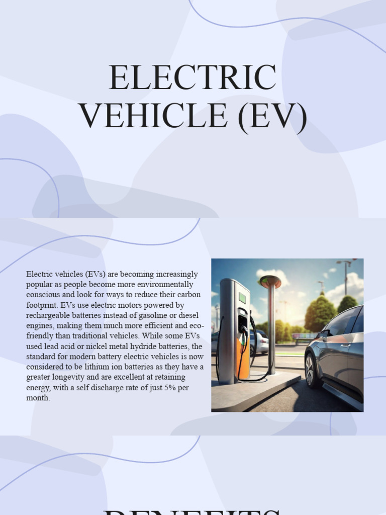 Electric Vehicles | PDF | Electric Vehicle | Efficient Energy Use