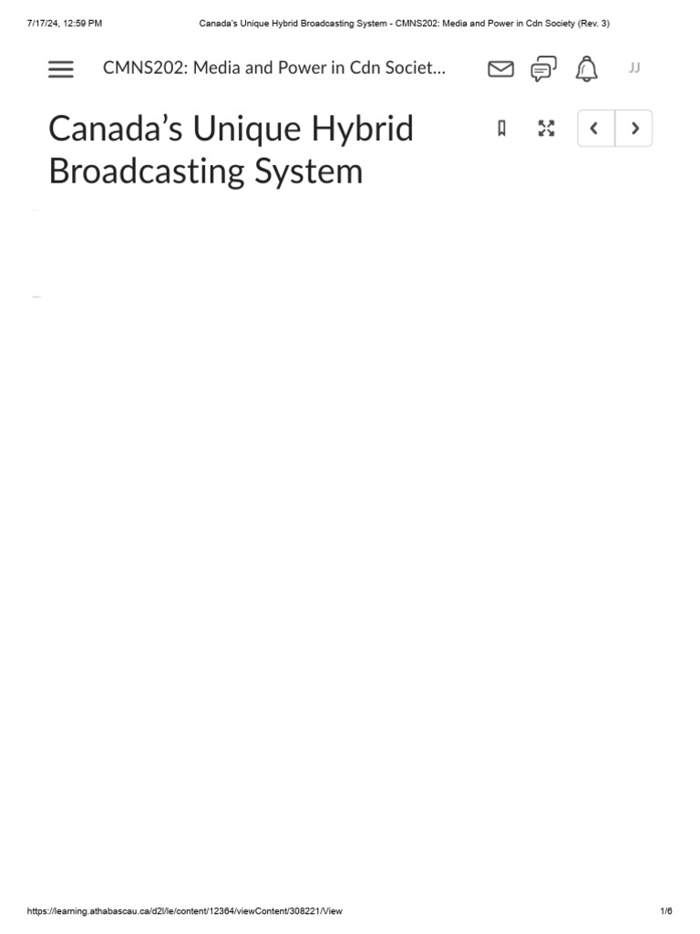 Canada's Hybrid Broadcasting System Explained | PDF | Canadian ...