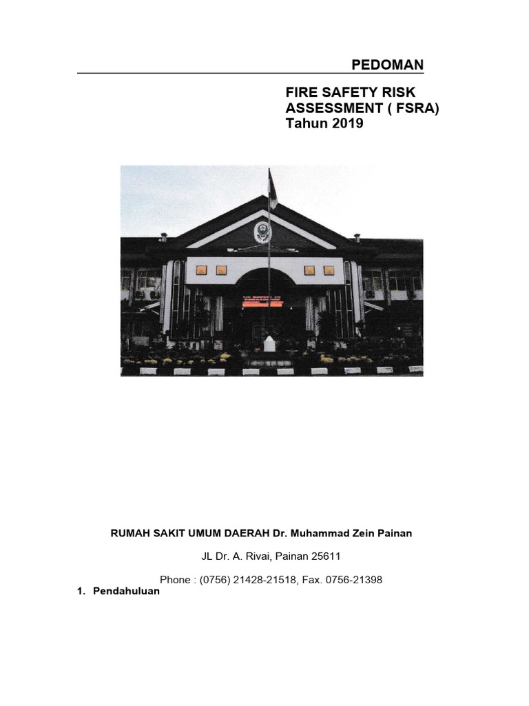 Pedoman Fire Safety Risk Assesment 2019 | PDF