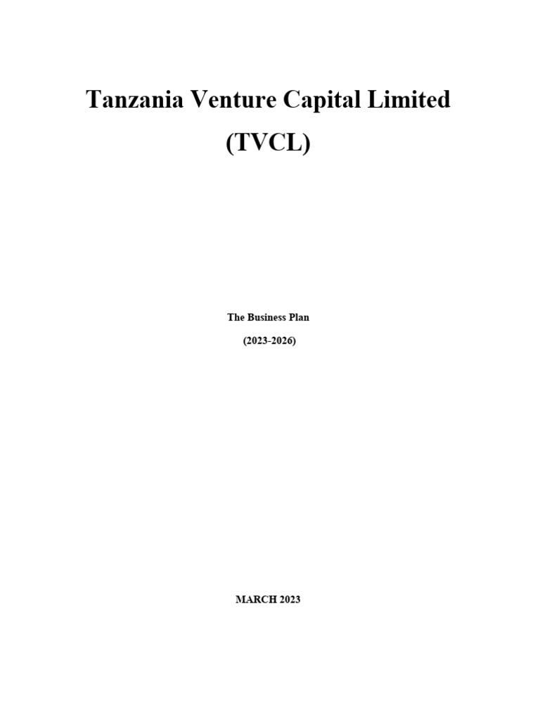 Business Plan of Tanzania Venture Capital LTD | PDF | Corporate Finance ...
