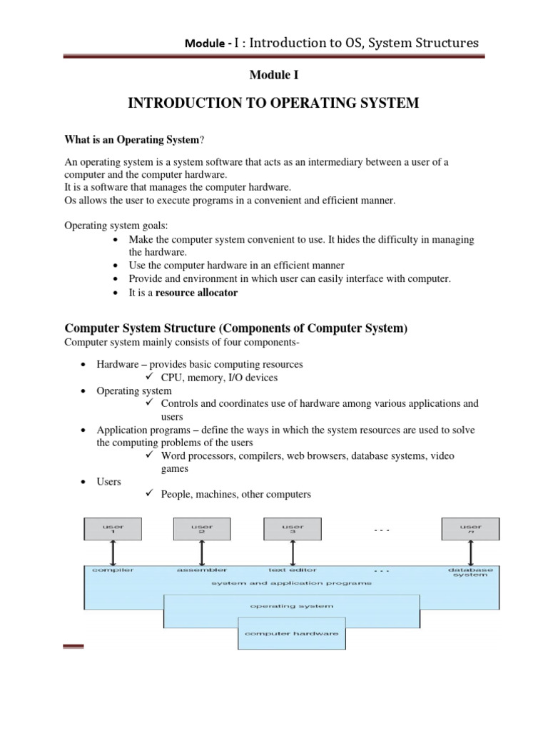 Os Module1 Notes | PDF | Computer Data Storage | Operating System