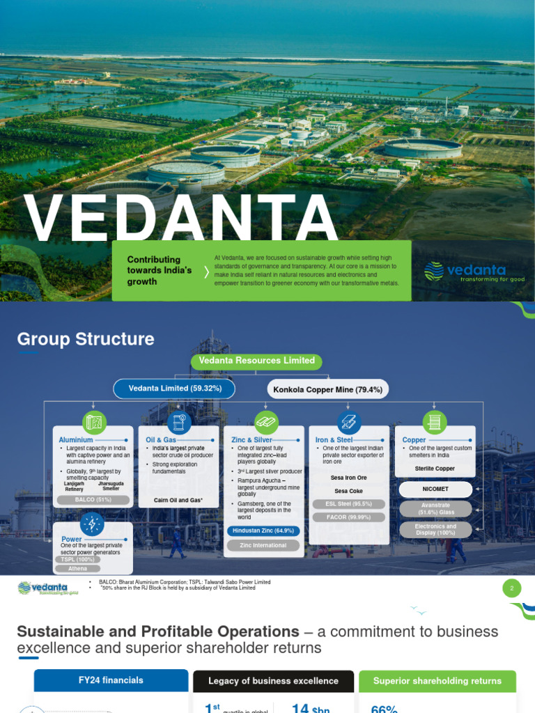 Vedanta's Commitment to ESG Excellence | PDF