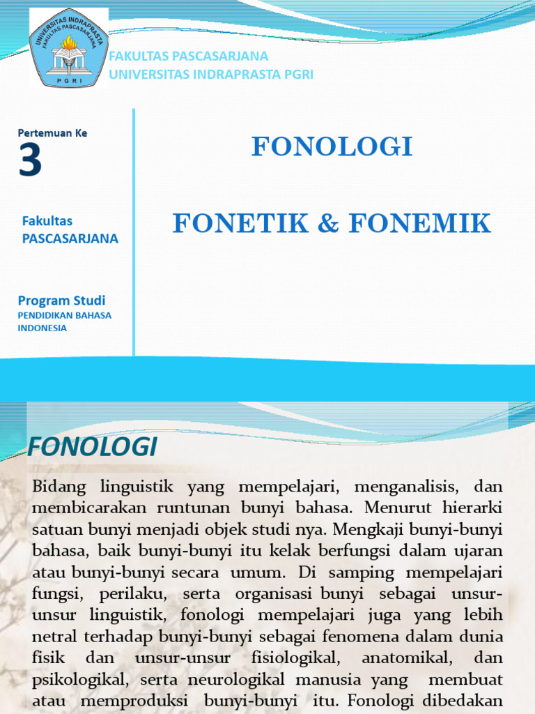 Pertemuan 3 Fonetik 03 | PDF | Seni & Disiplin Bahasa | Kajian Bahasa Asing