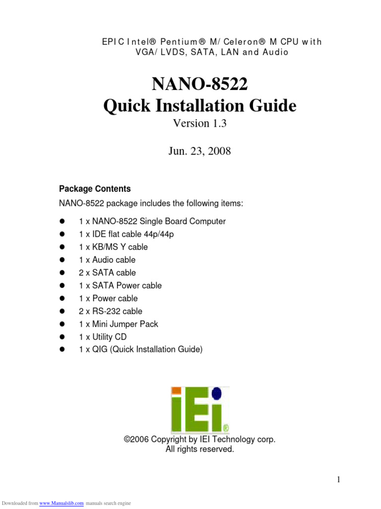 Nano 8522 | PDF | Computing | Computer Hardware