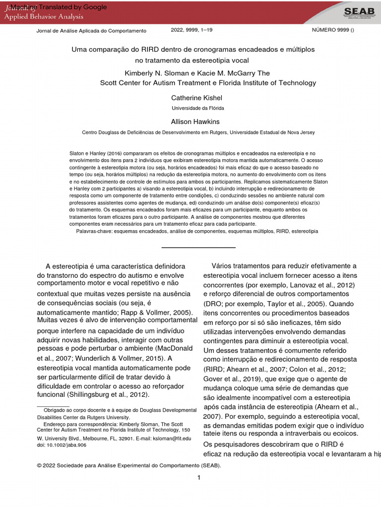 A Comparison of RIRD Within Chained and Multiple Schedules in The ...