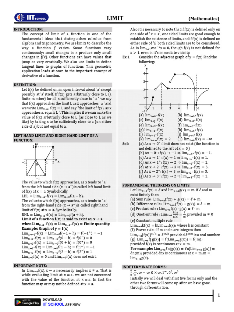 Limit: (Mathematics) | PDF | Limit (Mathematics) | Function (Mathematics)