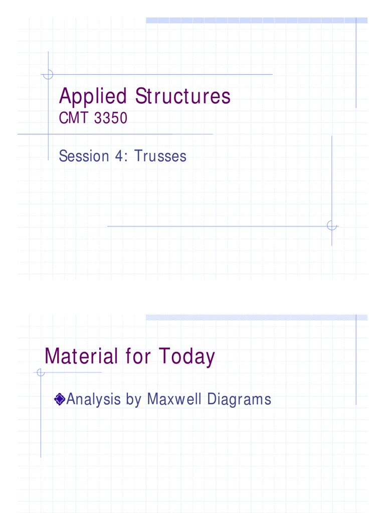 Maxwell Diagram Analysis of Trusses | PDF | Mechanical Engineering ...