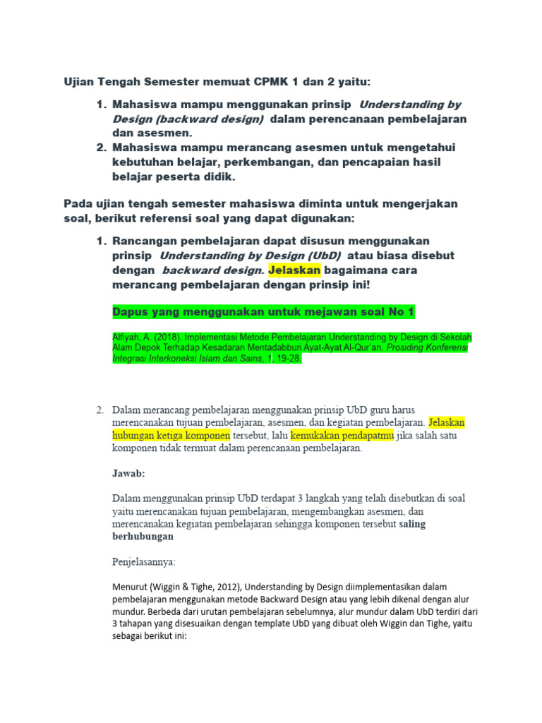 Soal No 2 Uts Asesmen | PDF