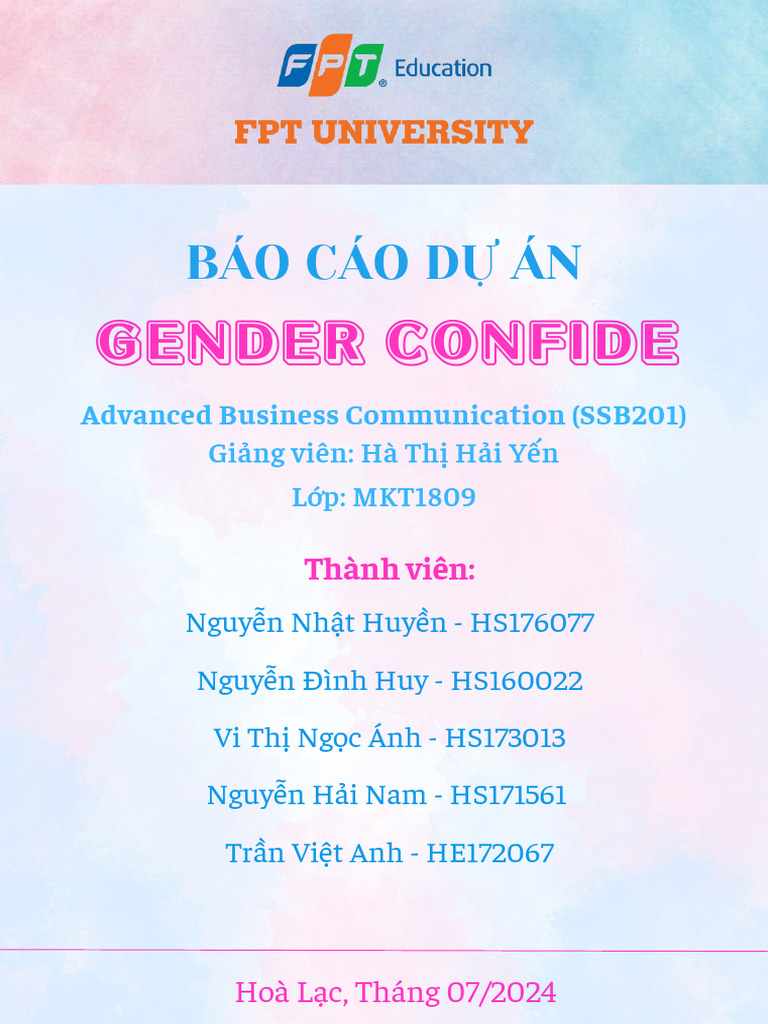 Báo Cáo Tổng Kết Dự Án - Nhóm 4 - MKT1809 - SSB201 | PDF