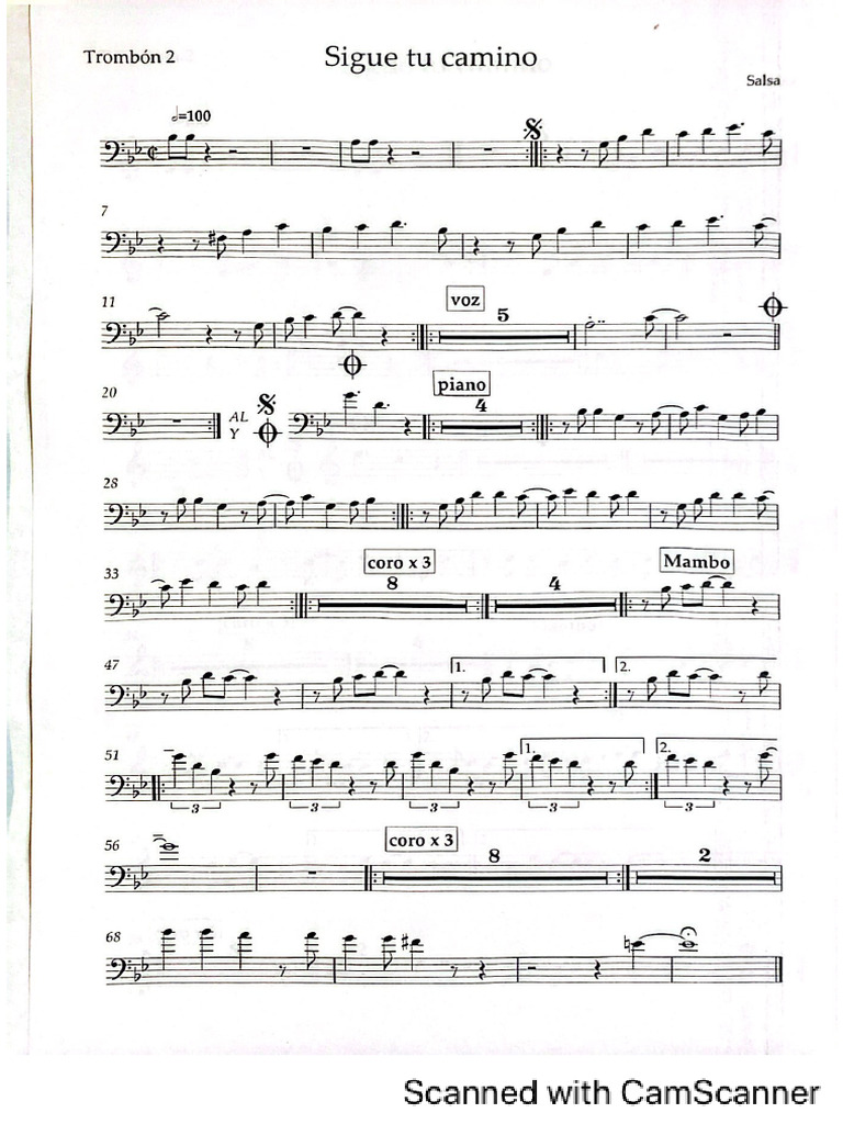 SIGUE TU CAMINO Trombón 2 | PDF