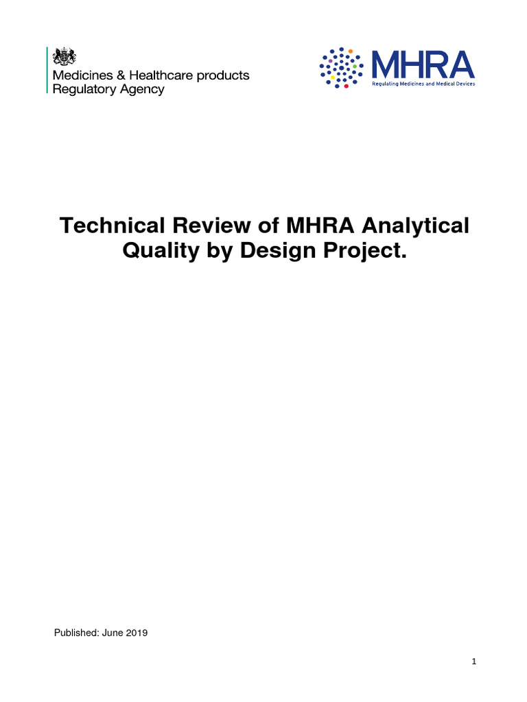 Technical Review of MHRA Analytical Quality by Design Project | PDF ...