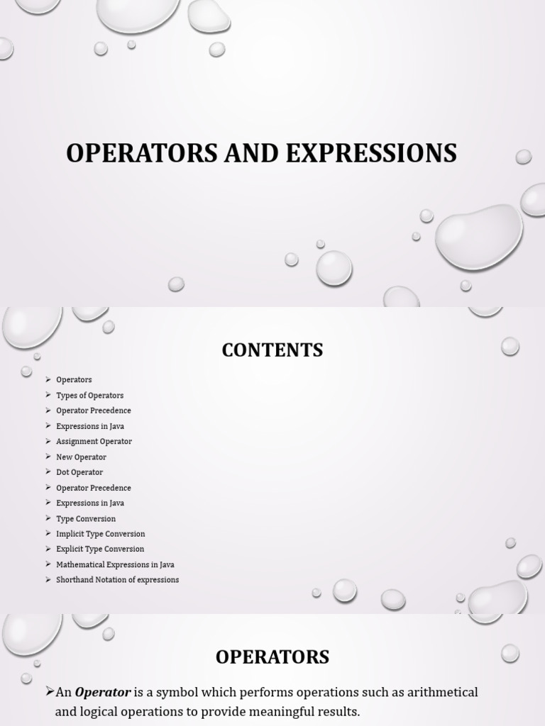 5- Operators and Expressions | PDF | Boolean Data Type | Mathematics 5- Operators and Expressions | PDF | Boolean Data Type | Mathematics