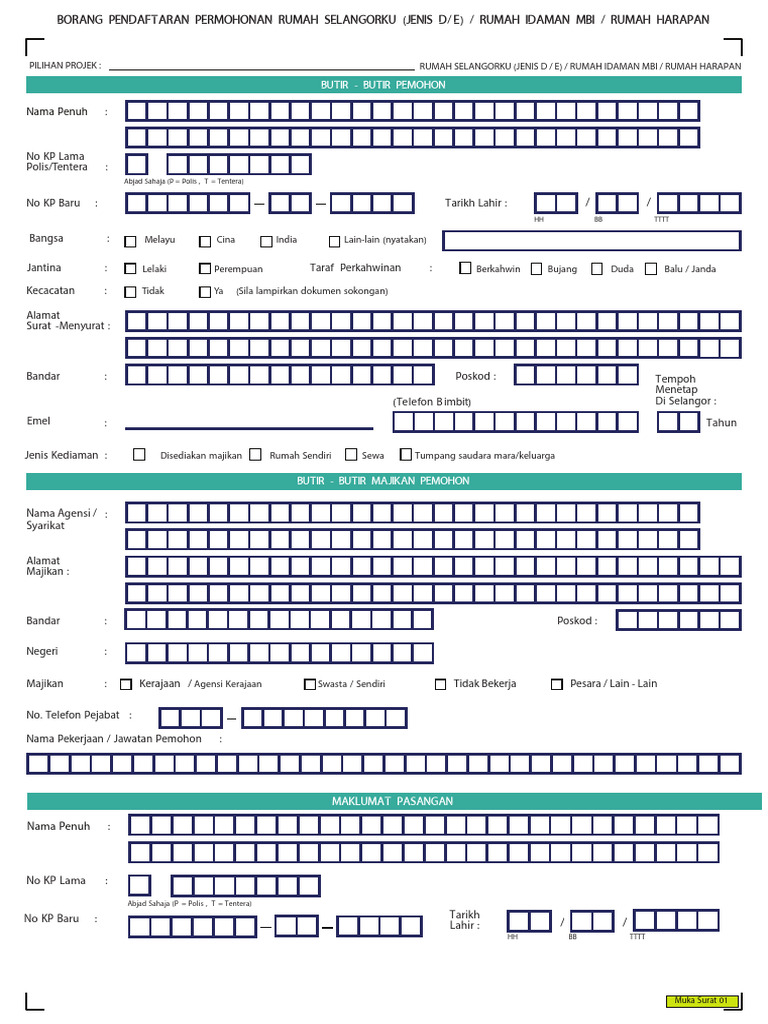 Borang Pendaftaran Pemohon Rsku 2024 | PDF